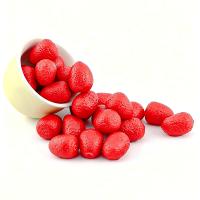 China Strawberry Shape Hollow Sweet Fruit Flavor Bubble Gum Ball Candy Wholesale for sale