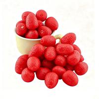 China Strawberry Shape Hollow Sweet Fruit Flavor Bubble Gum Ball Candy Wholesale for sale
