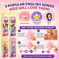 China Strawberry Blackberry Flavor Music Lollipop Candy Kids Singing Candy Toys Hard Candy Sweets for sale