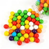China Halal 8g Colorful Big Ball Shape Bubble Gum Fruit Flavor Hollow Chewing Gum Candy for sale