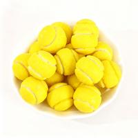 China Wholesale HALAL Sweet Fruit Flavor Tennis Bubble Gum 5g Hollow Chewing Gum Ball Candy for sale