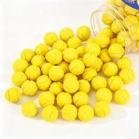China Wholesale HALAL Sweet Fruit Flavor Tennis Bubble Gum 5g Hollow Chewing Gum Ball Candy for sale