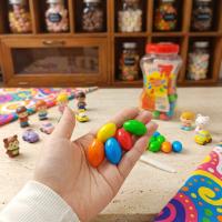China Fruit Flavor Rugby Shape Bubble Gum Colorful Hollow Chewing Gum Candy Wholesale for sale