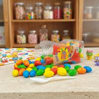 China Fruit Flavor Rugby Shape Bubble Gum Colorful Hollow Chewing Gum Candy Wholesale for sale