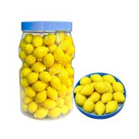 China Wholesale HALAL Fruit Flavor Lemon Shape Bubble Gum 5g Hollow Chewing Gum Ball Candy for sale
