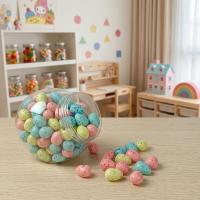 China Dinosaur Eggs Shaped Fruit Flavor Bubble Gum Colorful Hollow Sweet Chewing Gum Candy for sale