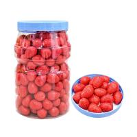 China Sweet Strawberry Shaped Bubble Gum Fruit Flavor Hollow Chewing Gum Candy Wholesale for sale