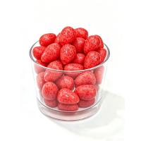 China Sweet Strawberry Shaped Bubble Gum Fruit Flavor Hollow Chewing Gum Candy Wholesale for sale