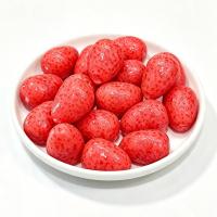 China Sweet Strawberry Shaped Bubble Gum Fruit Flavor Hollow Chewing Gum Candy Wholesale for sale