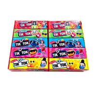 China 5 Pieces Packed Tiktok Fruit Flavor Bubble Gum With Cartoon Tattoo Sticker Chewing Gum for sale