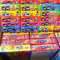 China 5 Pieces Packed Tiktok Fruit Flavor Bubble Gum With Cartoon Tattoo Sticker Chewing Gum for sale