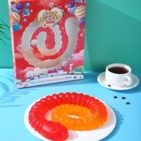China Wholesale 900g Huge Worm Shape Giant Gummy Candy Fruit Flavor Soft Chewy Candy Sweets for sale