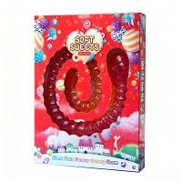 China Wholesale 900g Huge Worm Shape Giant Gummy Candy Fruit Flavor Soft Chewy Candy Sweets for sale