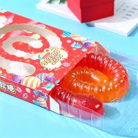 China Wholesale 900g Huge Worm Shape Giant Gummy Candy Fruit Flavor Soft Chewy Candy Sweets for sale