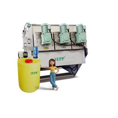 China IEPP Manufacturer WWTP STP Solid Liquid Separation Machine Mud Cake Sluding Dewatering Multi Disc Screw Press Sludge Dehydrator for sale