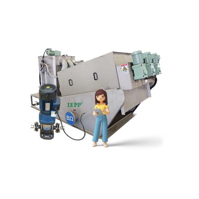China IEPP Factory Manufacturer STP Wastewater Treatment Plant Multi Disc Screw Press Sludge Dehydrator Daf Scum Dewatering Machinery for sale