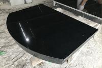 China Curved Granite Hearth, Shanxi Black Granite Fireplace for sale