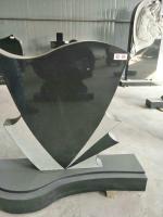 China Europe style Black Granite gravestone polished or flamed cut to size for sale