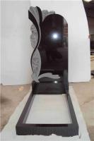 China China competitive price for  Black Granite tombstone with flower bed for sale