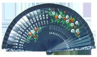 China [I AM YOUR FANS] Spanish Folding Wooden Hand Fan Customized Home Decoration  Spanish Wood  Fan Painted With Flower for sale