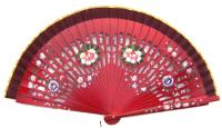 China [I AM YOUR FANS]Wholesale Mixed Styles Colorful Spanish Pattern Wedding Gifts Wooden Folding Hand Fans for sale