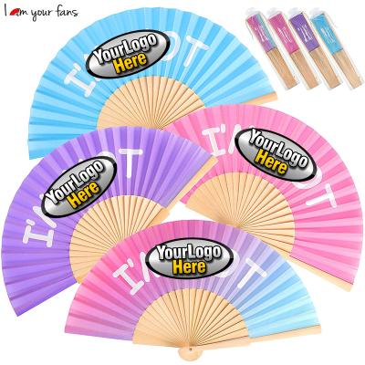 China Custom Design Print Personalize Folding Wooden Hand Fan Abanicos De Mano Foldable Promotion Fan Wholesale for sale