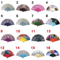 China Custom Design Print Personalize Folding Wooden Hand Fan Abanicos De Mano Foldable Promotion Fan Wholesale for sale