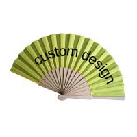 China Stable Quality Custom Design 9 Inch 23cm Abanicos De Mano Fabric Hand Held Fan Wooden Folding Hand Fan for sale
