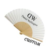 China Stable Quality Custom Design 9 Inch 23cm Abanicos De Mano Fabric Hand Held Fan Wooden Folding Hand Fan for sale