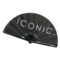China Transparent Fans Large Shining Rave Folding Hand Fan Clack Handheld Fan for Party Night Club Festival Halloween for sale