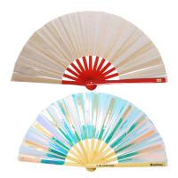 China Large Hand Folding Fans 33cm SHADE Design High Premium Bamboo Clack Custom Rave Fan for Party Wedding for sale