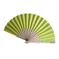 China 23cm Personalized Wood Fan Nylon Cotton Hand Painted Fan for Customized Decoration for sale
