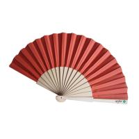 China 23cm Personalized Wood Fan Nylon Cotton Hand Painted Fan for Customized Decoration for sale