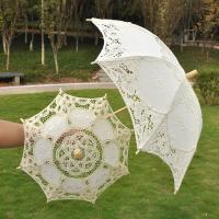 China Decorative Elegant Craft Umbrella Stage Performance Accessories Photography Props Lace Umbrellas Sombrillas Parasol Para Auto for sale