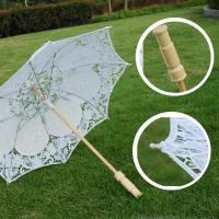 China Decorative Elegant Craft Umbrella Stage Performance Accessories Photography Props Lace Umbrellas Sombrillas Parasol Para Auto for sale