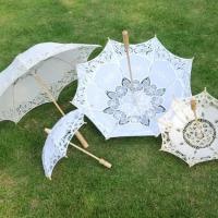 China Decorative Elegant Craft Umbrella Stage Performance Accessories Photography Props Lace Umbrellas Sombrillas Parasol Para Auto for sale