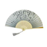 China [I AM YOUR FANS] Chinese Flower Pattern Art Craft Gift Folding Fan Party Dance Ancient Style Clothing Hand Fan for sale