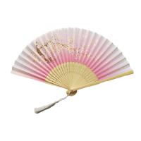 China [I AM YOUR FANS] Chinese Flower Pattern Art Craft Gift Folding Fan Party Dance Ancient Style Clothing Hand Fan for sale