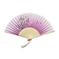 China [I AM YOUR FANS] Chinese Flower Pattern Art Craft Gift Folding Fan Party Dance Ancient Style Clothing Hand Fan for sale