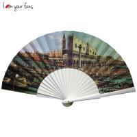 China [I AM YOUR FANS] High Performance OEM Custom Print Wooden Hand Fan As Promotional Gift for sale