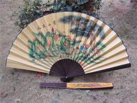 China [I AM YOUR FANS]Hot Selling Folding Wall Hand Fan Bamboo 100% Hand Painted Chinese Painting Giant Asian Folding Fabric Fan for sale