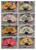 China [I AM YOUR FANS]Hot Selling Folding Wall Hand Fan Bamboo 100% Hand Painted Chinese Painting Giant Asian Folding Fabric Fan for sale