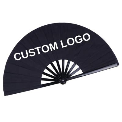 China New Wholesale Custom Printed Logo Folding Hand Fan Wedding Bamboo Hand Held Fan Large Hand Fans for sale