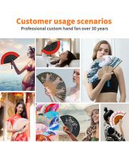 China Custom Design Print Personalize Folding Plastic/Wooden/Bamboo Hand Fan Abanicos De Mano Foldable Promotion Fan Wholesale for sale