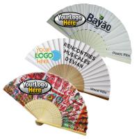 China Custom Design Print Personalize Folding Plastic/Wooden/Bamboo Hand Fan Abanicos De Mano Foldable Promotion Fan Wholesale for sale