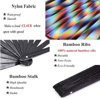 China Abanico Neon Grande De Mano Promotional Foldable Wooden Customise Printed Fabric Spanish Folding Wood Hand Fan for sale