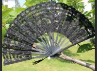China [I AM YOUR FANS] Handmade 27cm 23cm 21cm 13 Colors Ivory Lace Hand Fan Wedding Favors Fans for sale