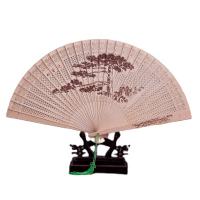 China [I AM YOUR FANS]Sufficient Stock! Handcrafted Chinese Design Patterned Fan 23CM Wood Hand Fan With Tassel for sale