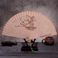 China [I AM YOUR FANS]Sufficient Stock! Handcrafted Chinese Design Patterned Fan 23CM Wood Hand Fan With Tassel for sale