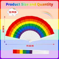 China Personalized Hand Fans Rave Fans Pride Rainbow Fans for Event & Party Supplies for sale